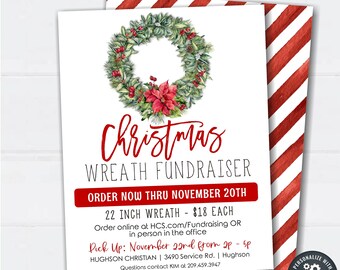 Christmas Wreath Flyer - Etsy