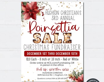 Christmas Poinsettia Flyer - Etsy