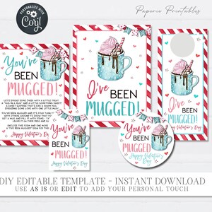 EDITABLE Office Valentine Game, You've Been Mugged Valentine Printable ...