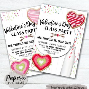 Valentine's Day Class Party Invitation, Valentine's Day Party ...