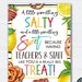 Salty & Sweet Teacher Appreciation Sign: Editable DIY (digital Download ...