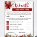 Editable Christmas Wreath Fundraising Order Form (DIY Corjl) #CF28 - Etsy