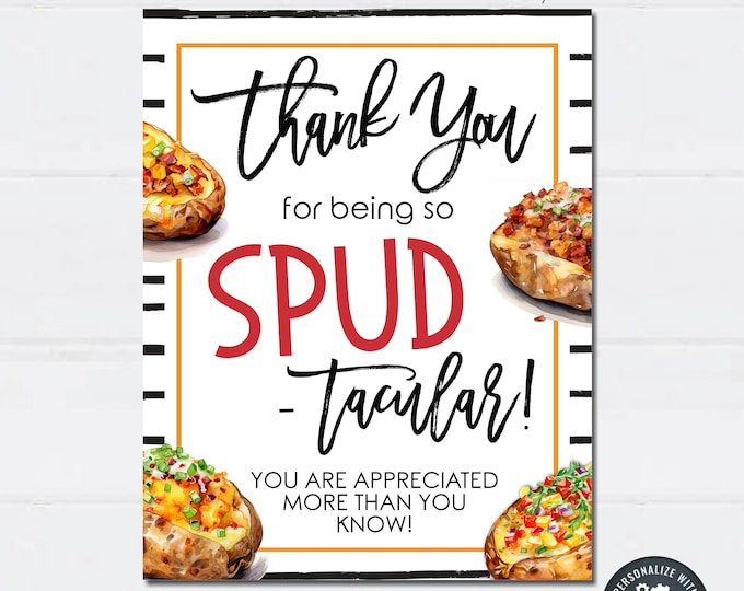 Youre Spud-tacular Greeting Card Love Encouragement Potato Youre ...