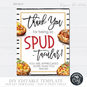 Baked Potato Teacher Appreciation - Etsy