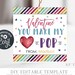 EDITABLE Ring Pop Valentine Tag, Kids Valentine Cards, You Make My ...
