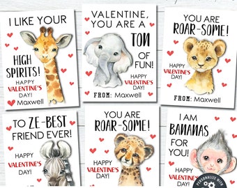Jungle Valentine Cards - Etsy