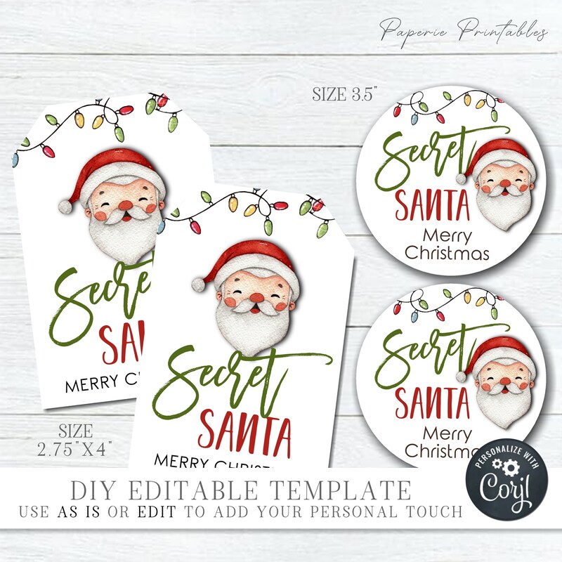 Secret Santa Tags - Etsy