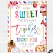 EDITABLE Sweets Teacher Appreciation Sign, Teacher Appreciation Sweets ...