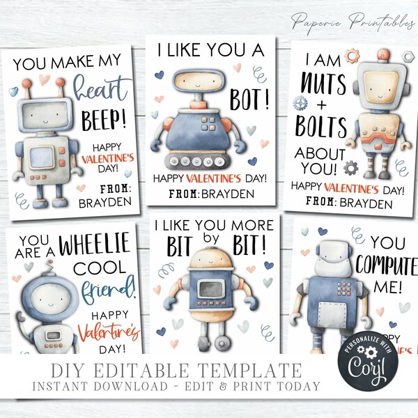 Valentine Robot - Etsy