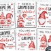 EDITABLE Gnome Valentine Cards, Kid Valentine Cards, School Valentine ...