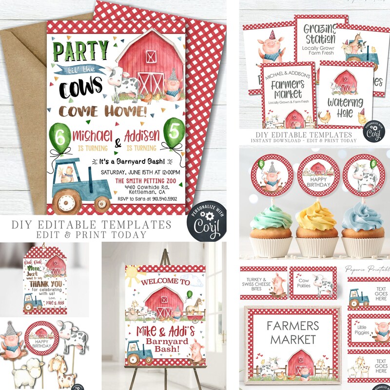 Farm Birthday - Etsy