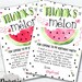 Watermelon Theme Birthday Thank You Card One in a Melon - Etsy