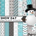 Snow Day Digital Paper - 12x12 Digital Scrapbooking Paper - 30 Papers ...