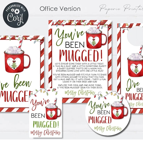 You've Been Mugged Christmas Printable Giving Game - Etsy