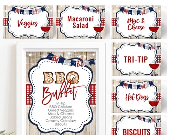 Bbq Food Labels - Etsy