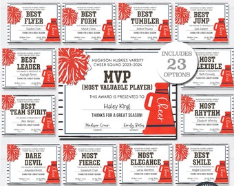 Canva Cheerleading Award Certificates, Cheerleading Team Party, Canva ...