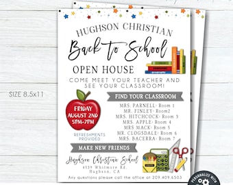 EDITABLE Back to School Open House Flyer Printable Back to - Etsy