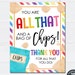 EDITABLE Bag of Chips Teacher Appreciation Sign, Teacher Appreciation ...