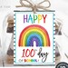 EDITABLE Happy 100th Day of School Tags 100 Days of School - Etsy
