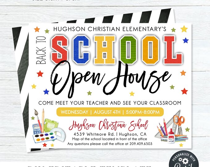 EDITABLE Back to School Open House Back to School Meet Your - Etsy