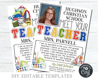 Back to School Editable Meet the Teacher Newsletter Open - Etsy
