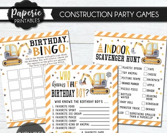 Construction Bingo - Etsy