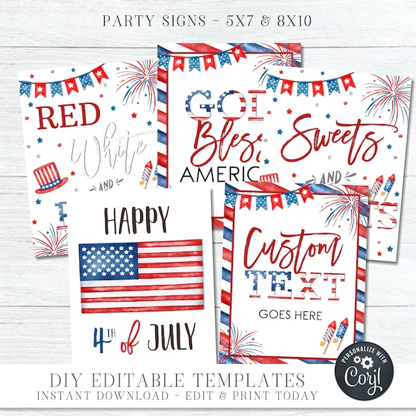 4th of July Signs - Etsy