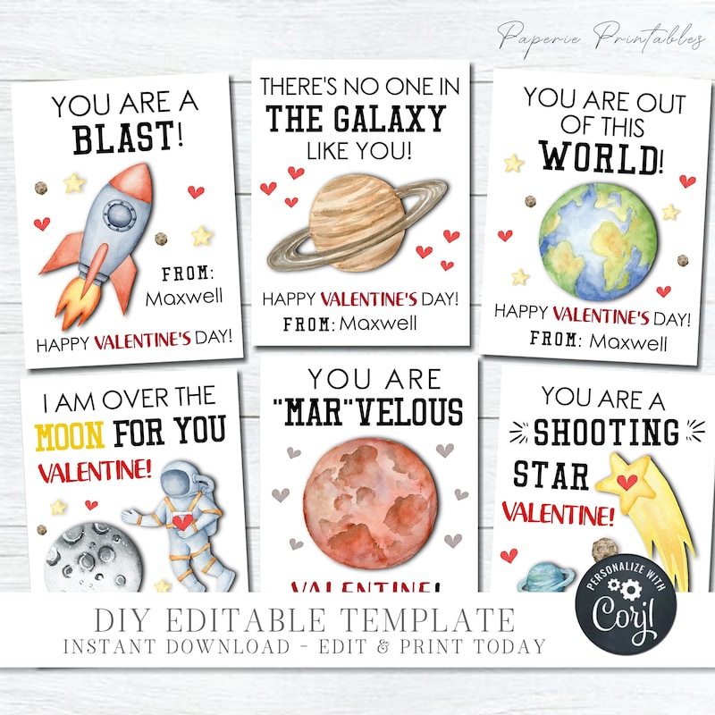 Space Valentine - Etsy