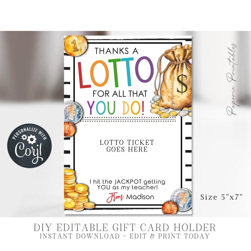 Lotto Ticket Appreciation - Etsy