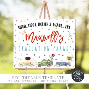 EDITABLE Graduation Drive by Yard Sign - Drive by Graduation Yard Sign ...