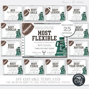 Editable Cheerleading Awards: End of Season Team Certificate (DIY Corjl ...