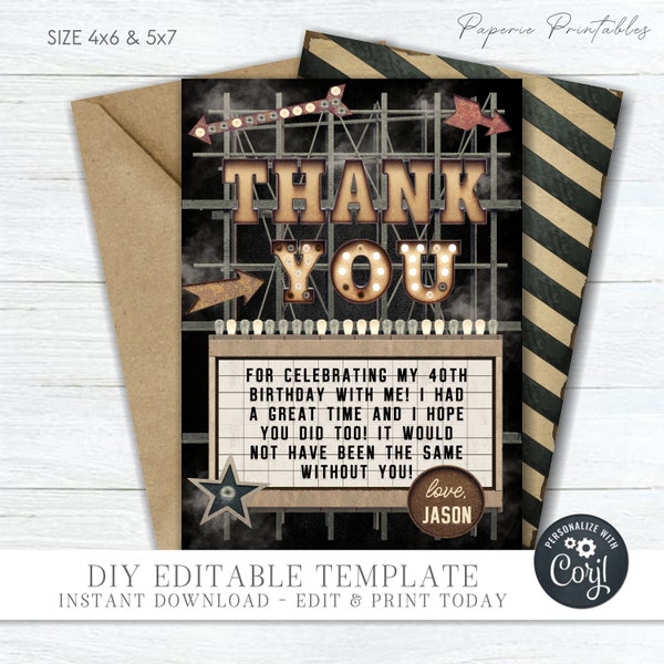 Manly Thank You Card - Etsy