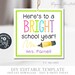 EDITABLE Bright School Year Teacher Gift Tag First day of | Etsy