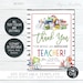 Editable Teacher Appreciation Gift: Thank You Card Printable (DIY Corjl ...