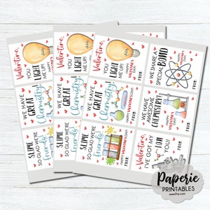 Chemistry Valentine Card for Kids, Kids Valentine Cards, Science ...