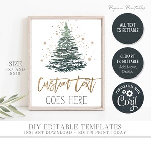 Editable Christmas Party Signs Holiday Party Signs Christmas - Etsy