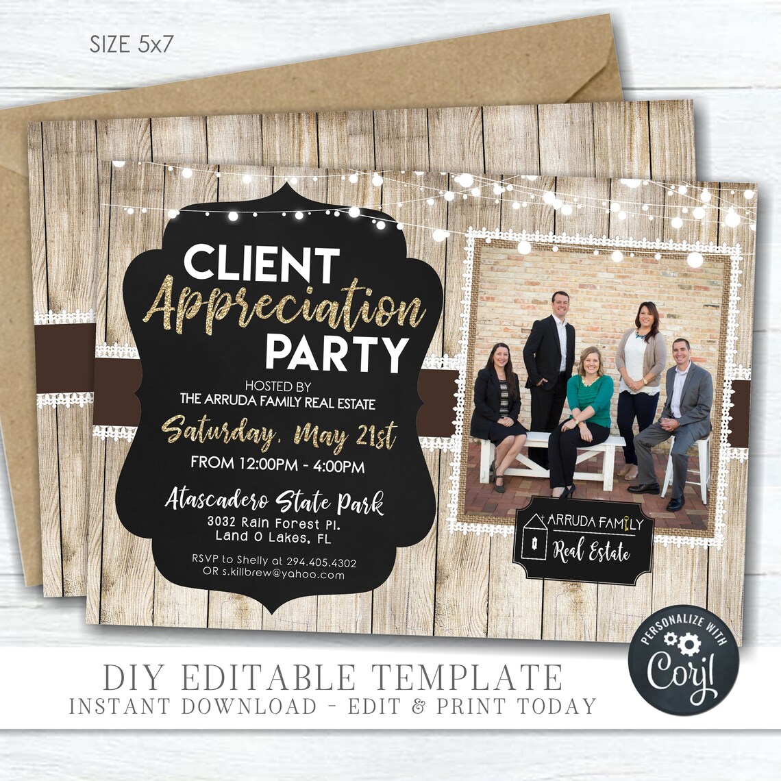 Editable Client Appreciation Party Invitation: DIY Corjl Template # ...
