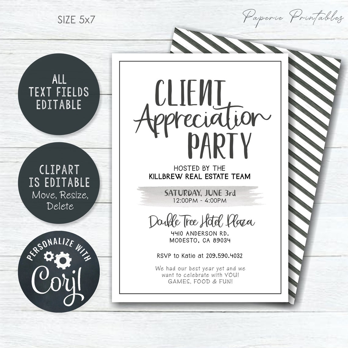 Editable Realtor Appreciation Party Invitation (DIY Corjl Template) # ...