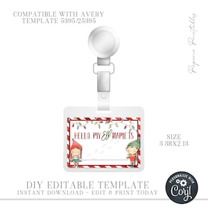 EDITABLE What's Your Elf Name Game, Christmas Party Game, Christmas Elf ...