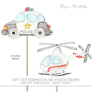 EDITABLE First Responders Party Decorations, First Responders Birthday ...