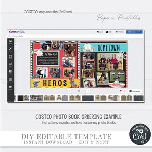 EDITABLE Police Scrapbooking Album Pages, Scrapbooking Quick Pages ...