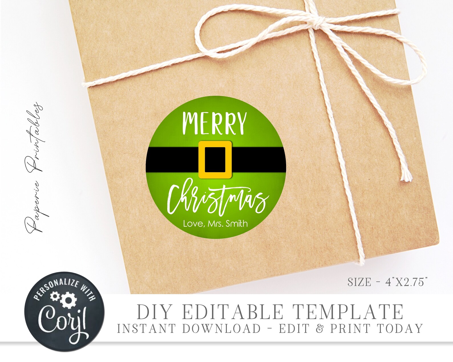 Editable Christmas Gift Tags Elf Christmas Gift Tags Santa - Etsy