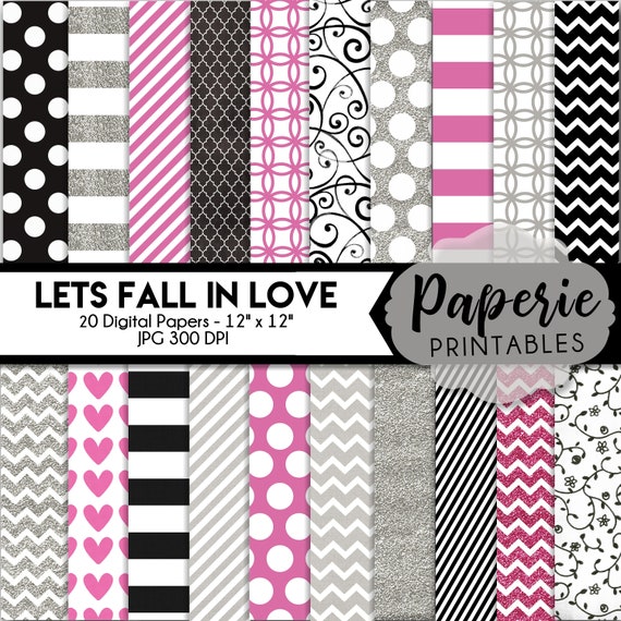 Scrapbook Paper Pink And Black