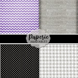 Paris Pattern Digital Paper - 8.5x11 Digital Scrapbooking Paper - 30 ...
