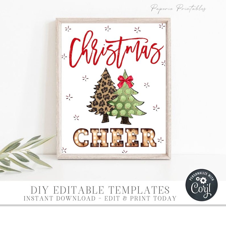 Editable Christmas Party Signs Holiday Party Signs Christmas - Etsy