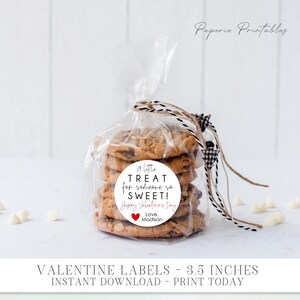 Editable Valentine's Day Gift Tag, A Little Treat for Someone Sweet ...
