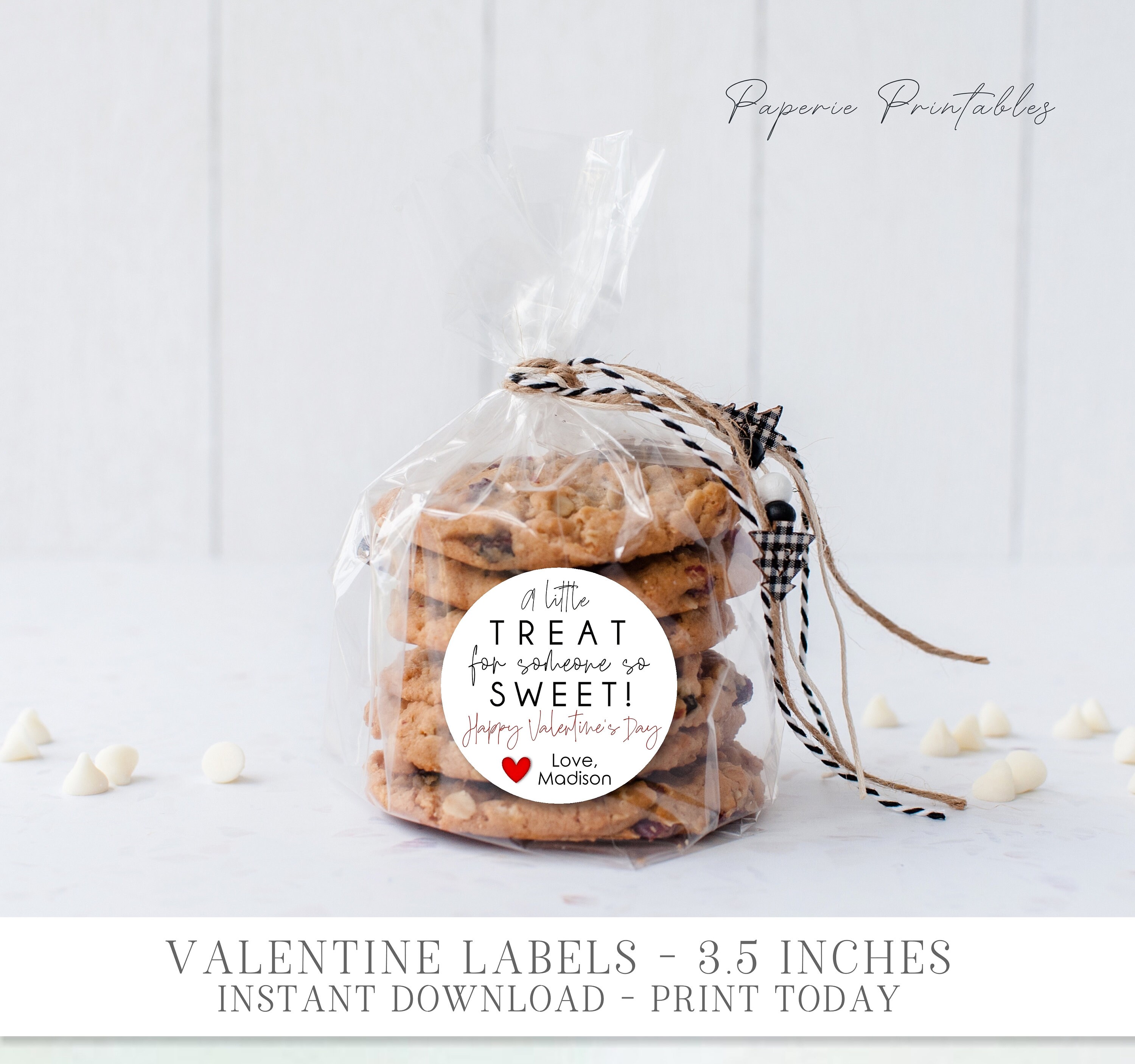 Editable Valentine's Day Gift Tag, A Little Treat for Someone Sweet ...