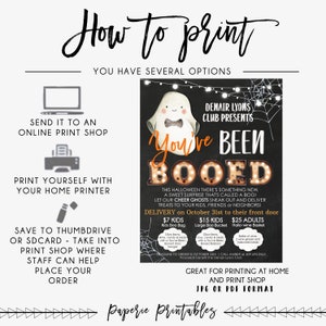Editable You've Been Booed Halloween Flyer: Fundraiser Template (corjl ...