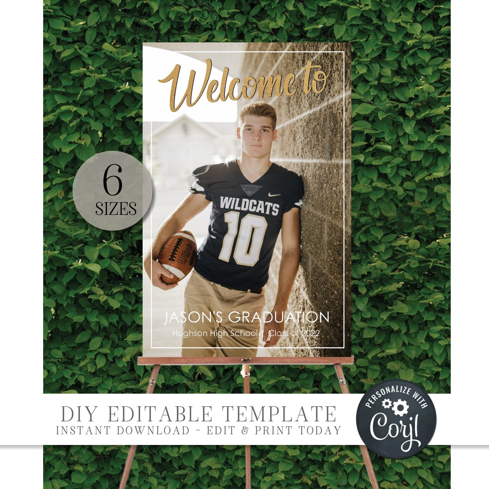 EDITABLE Graduation Welcome Sign Graduation Photo Sign - Etsy