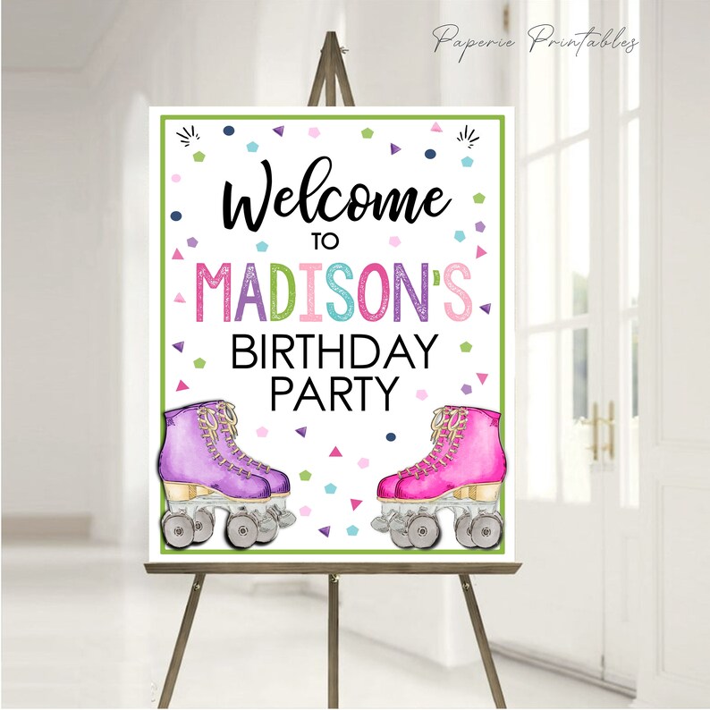 Editable Roller Skating Party Signs Skating Party Signs - Etsy